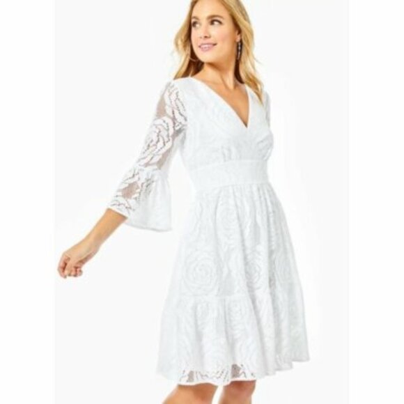 Lilly Pulitzer White Lace Cecelia Midi Dress Size | Dresses | Lilly ...